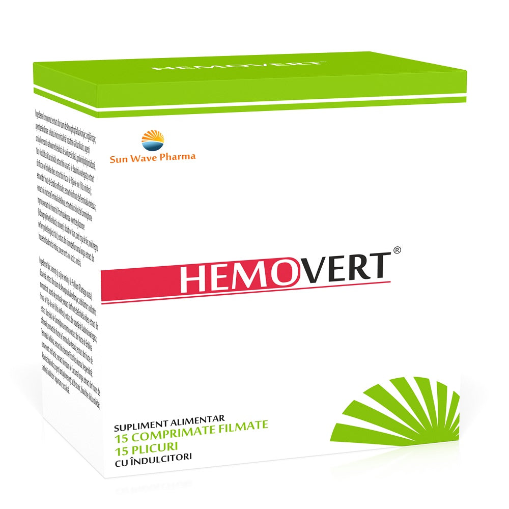 Hemovert, 15 tablets + 15 sachets, Sun Wave Pharma – storeofhealth
